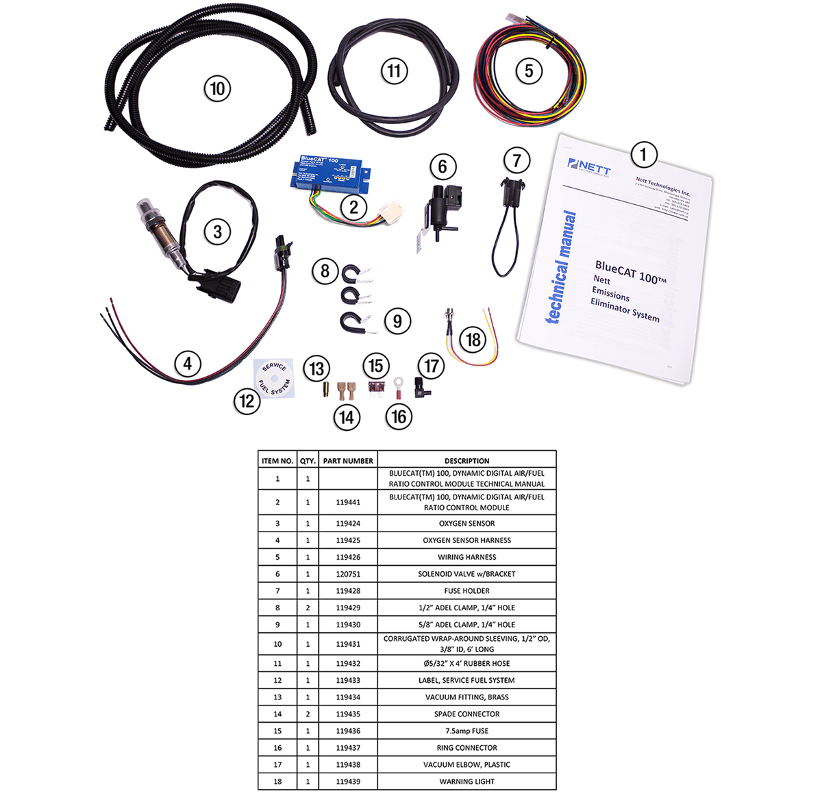 BlueCAT™ 100 Air/Fuel Ratio Controller Kit